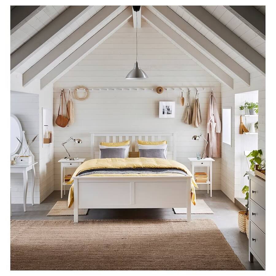 IKEA HEMNES Super King Bed Frame White Solid Wood Luroy Idiya